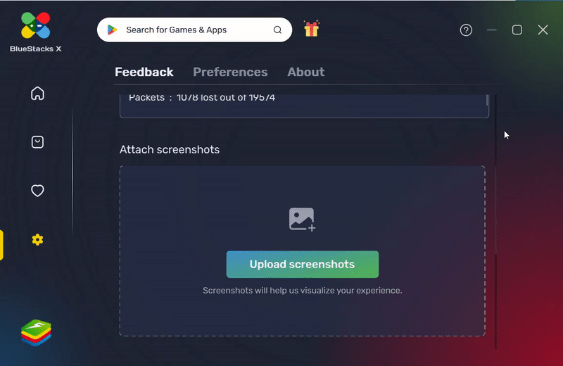 How to report a problem on BlueStacks X – BlueStacks Support