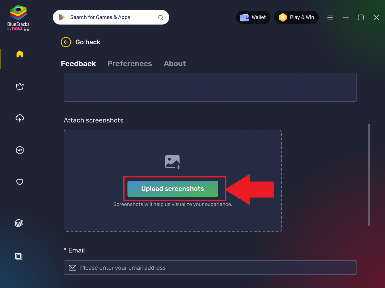 How to report a problem on BlueStacks X – BlueStacks Support