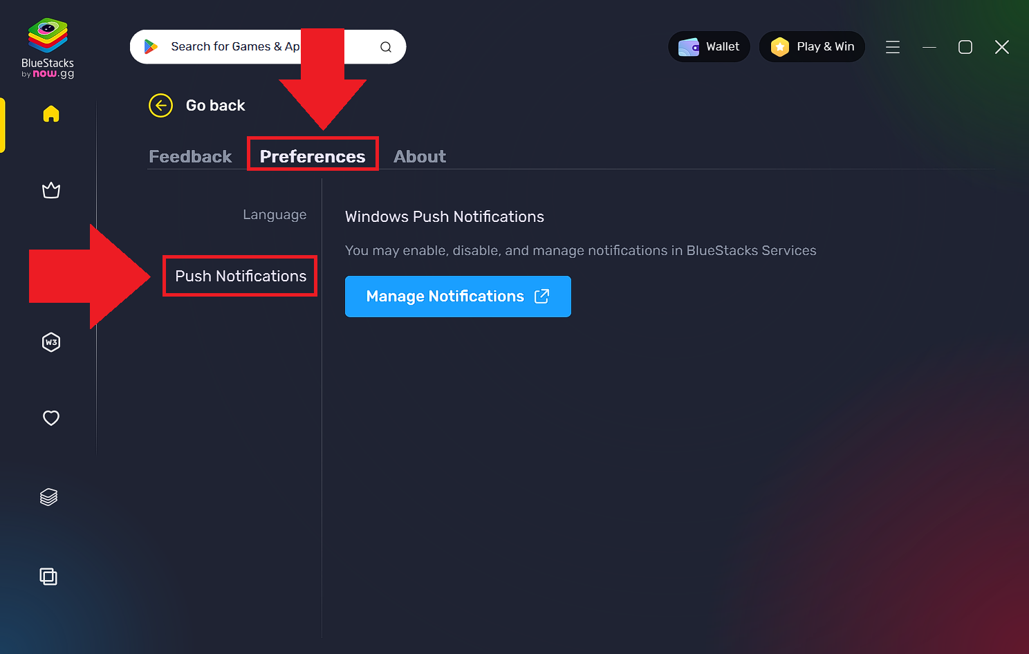 How to manage notifications for BlueStacks Services – BlueStacks Support