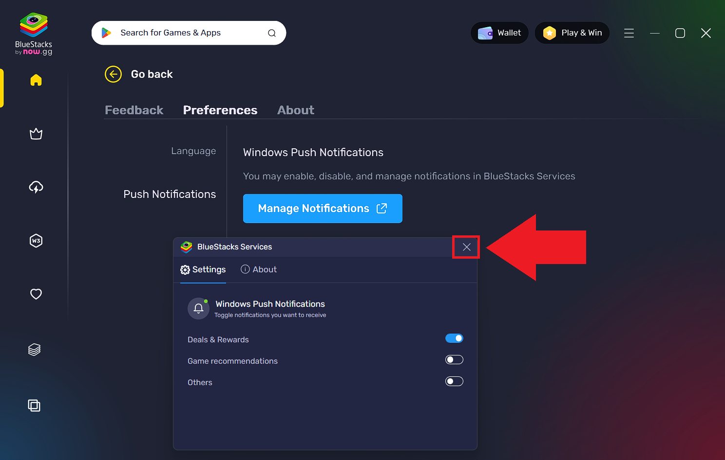 How to manage notifications for BlueStacks Services – BlueStacks Support