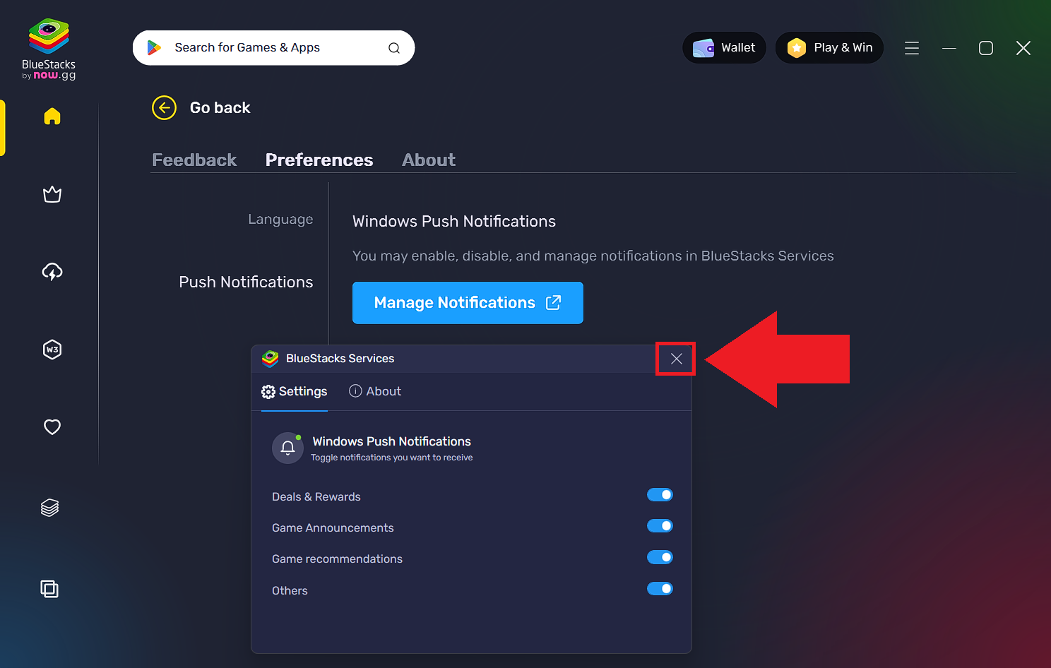 How to manage notifications for BlueStacks Services – BlueStacks Support
