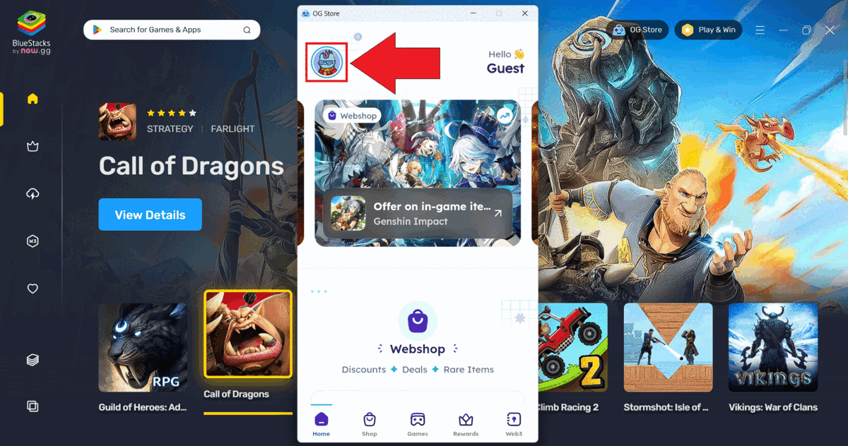 วิธีแบ่งปันความคิดเห็นจาก OG Store – BlueStacks สนับสนุน