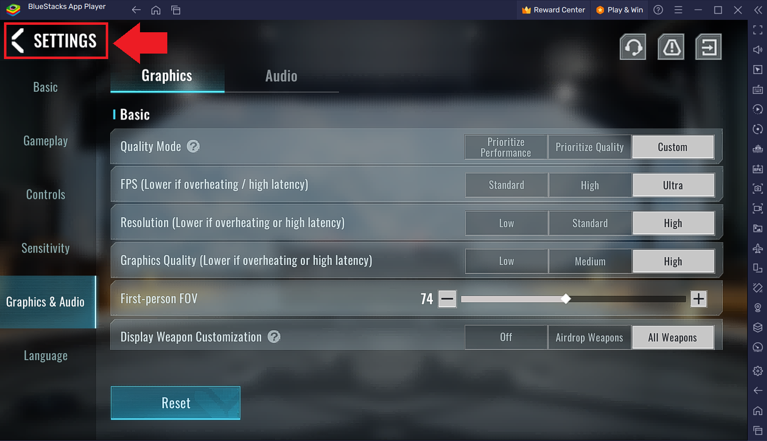 Recommended settings for Blood Strike on BlueStacks 5 – BlueStacks Support