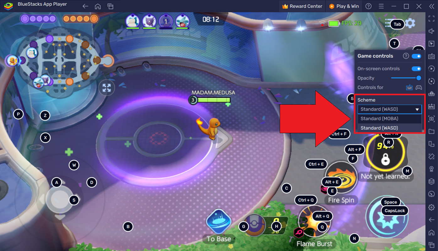 Keyboard controls for Pokemon Unite on BlueStacks 5 – BlueStacks Support