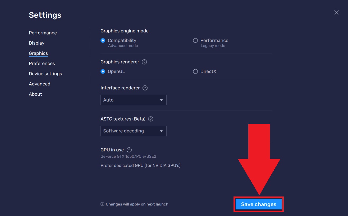 How to use ASTC control for game graphics in BlueStacks 5 – BlueStacks Support