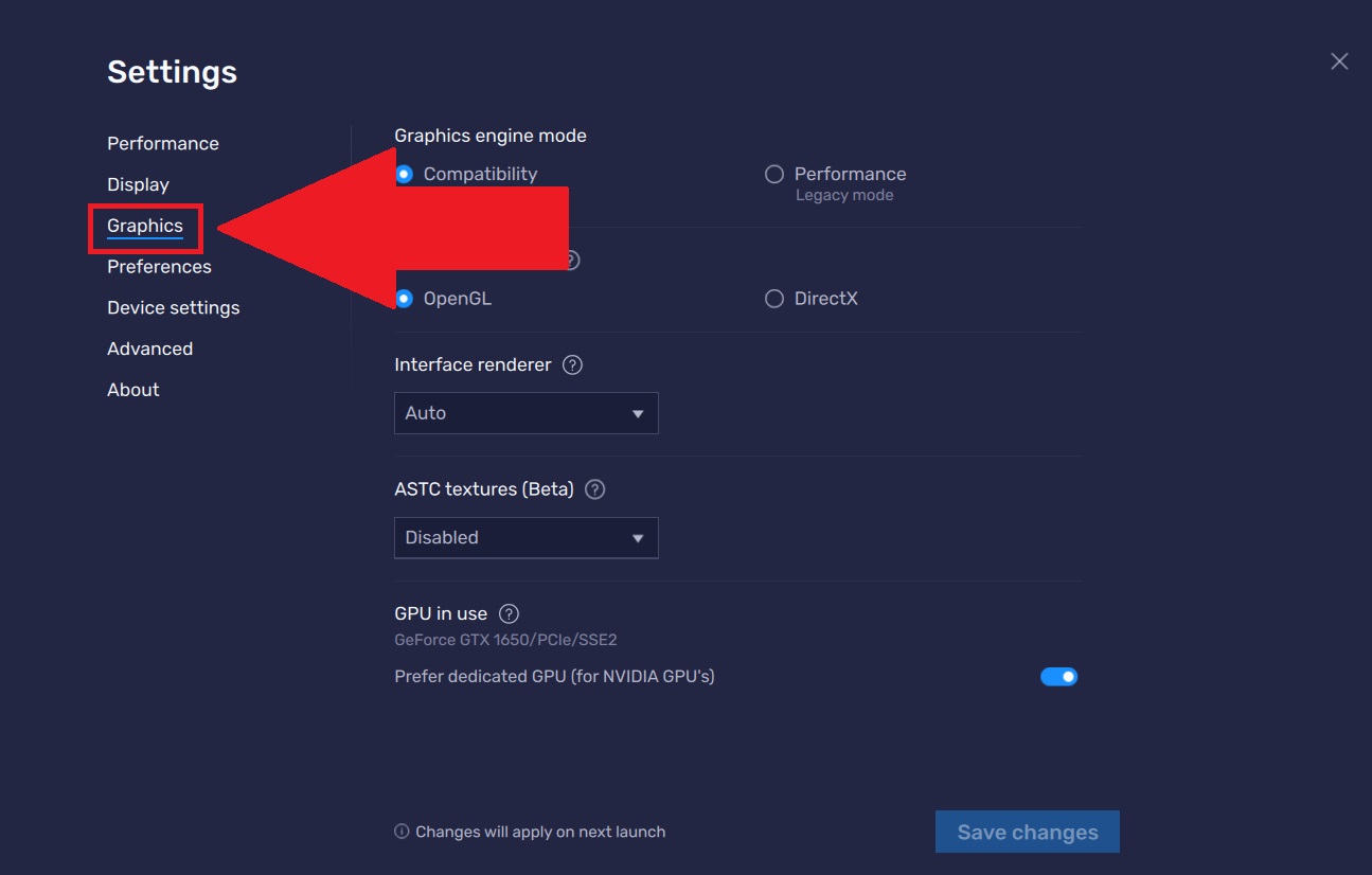 How to use ASTC control for game graphics in BlueStacks 5 – BlueStacks Support