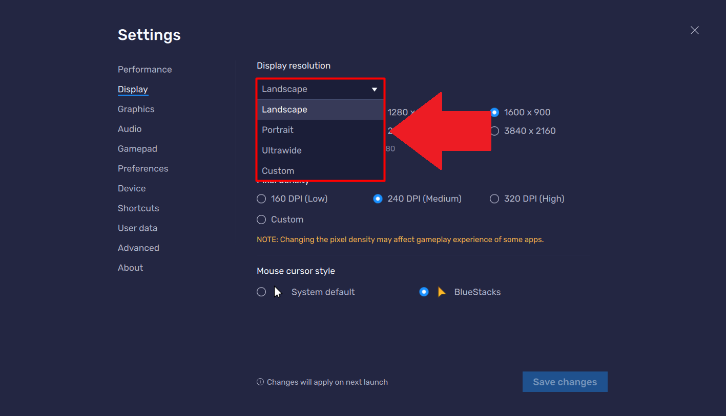 Cara mengubah resolusi layar di BlueStacks 5 – Bantuan BlueStacks
