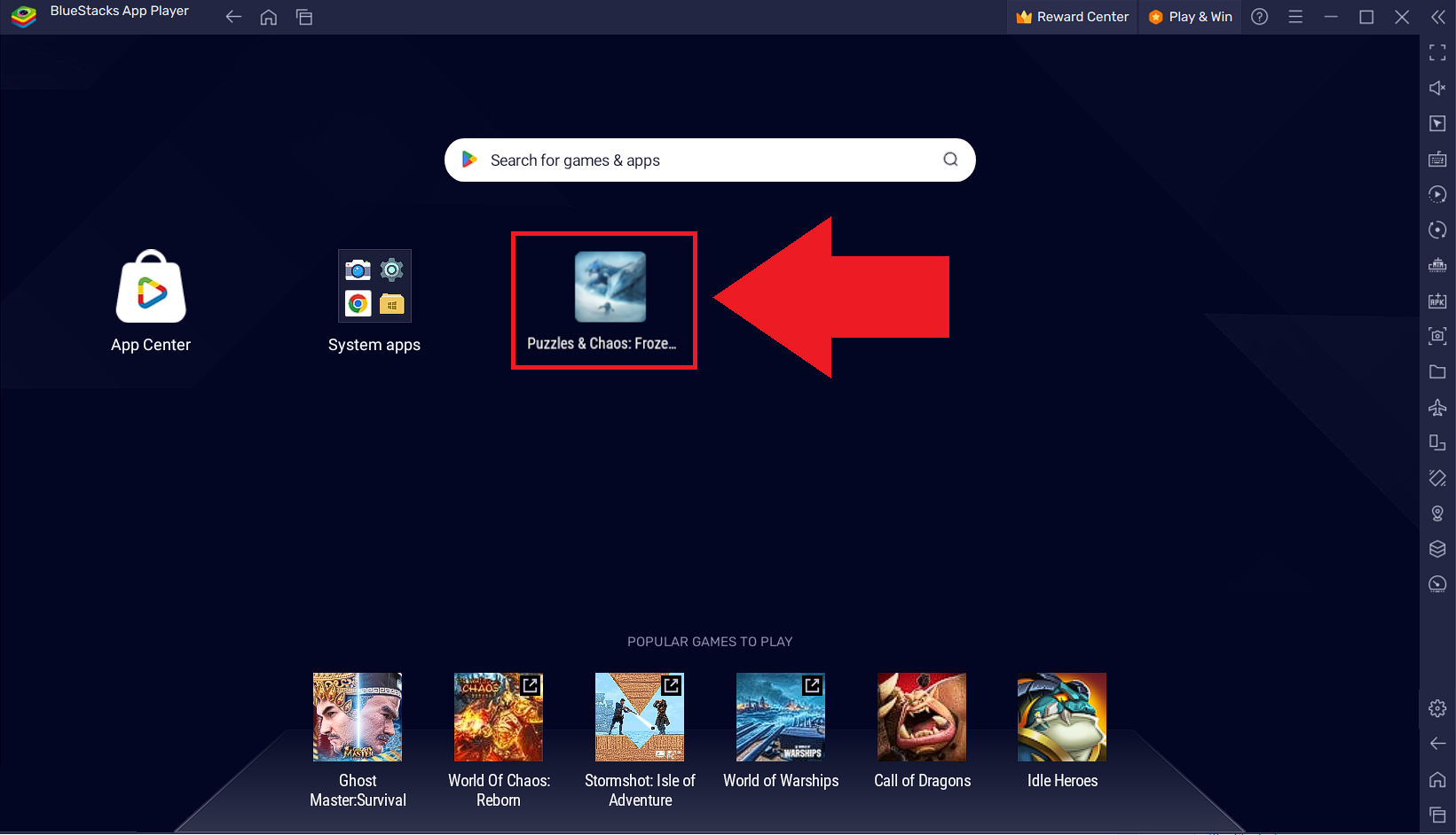 Play Puzzles & Chaos: Frozen Castle at high graphics on BlueStacks 5 ...