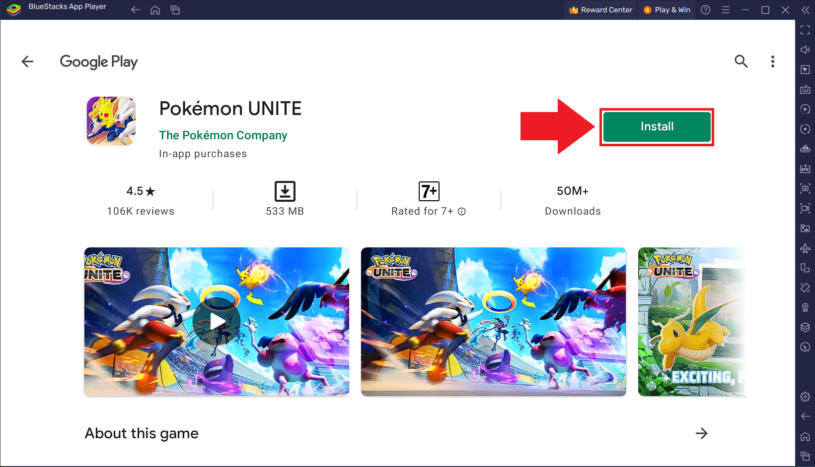 Solution for FPS drops in Pokemon Unite on BlueStacks 5 Nougat 64-bit ...