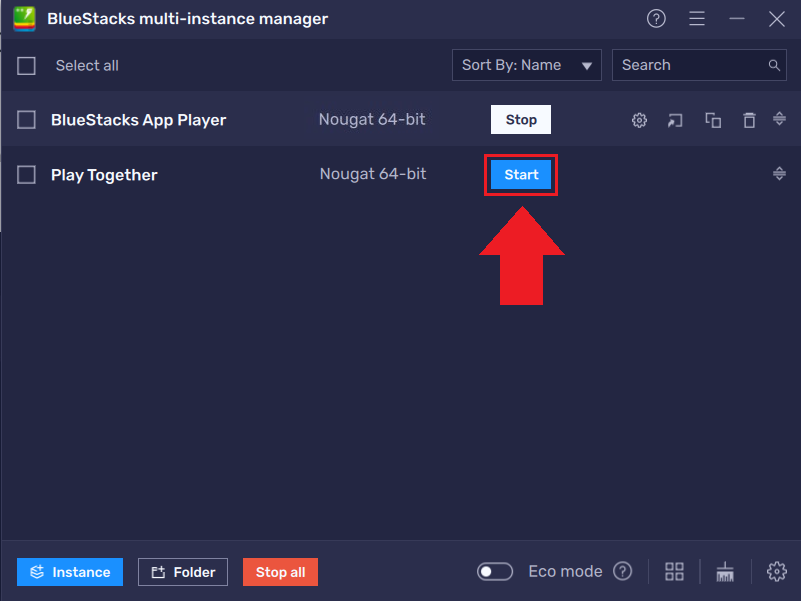 Lösung für einen schwarzen Bildschirm beim Start von Play Together auf BlueStacks 5 Nougat 64 ...