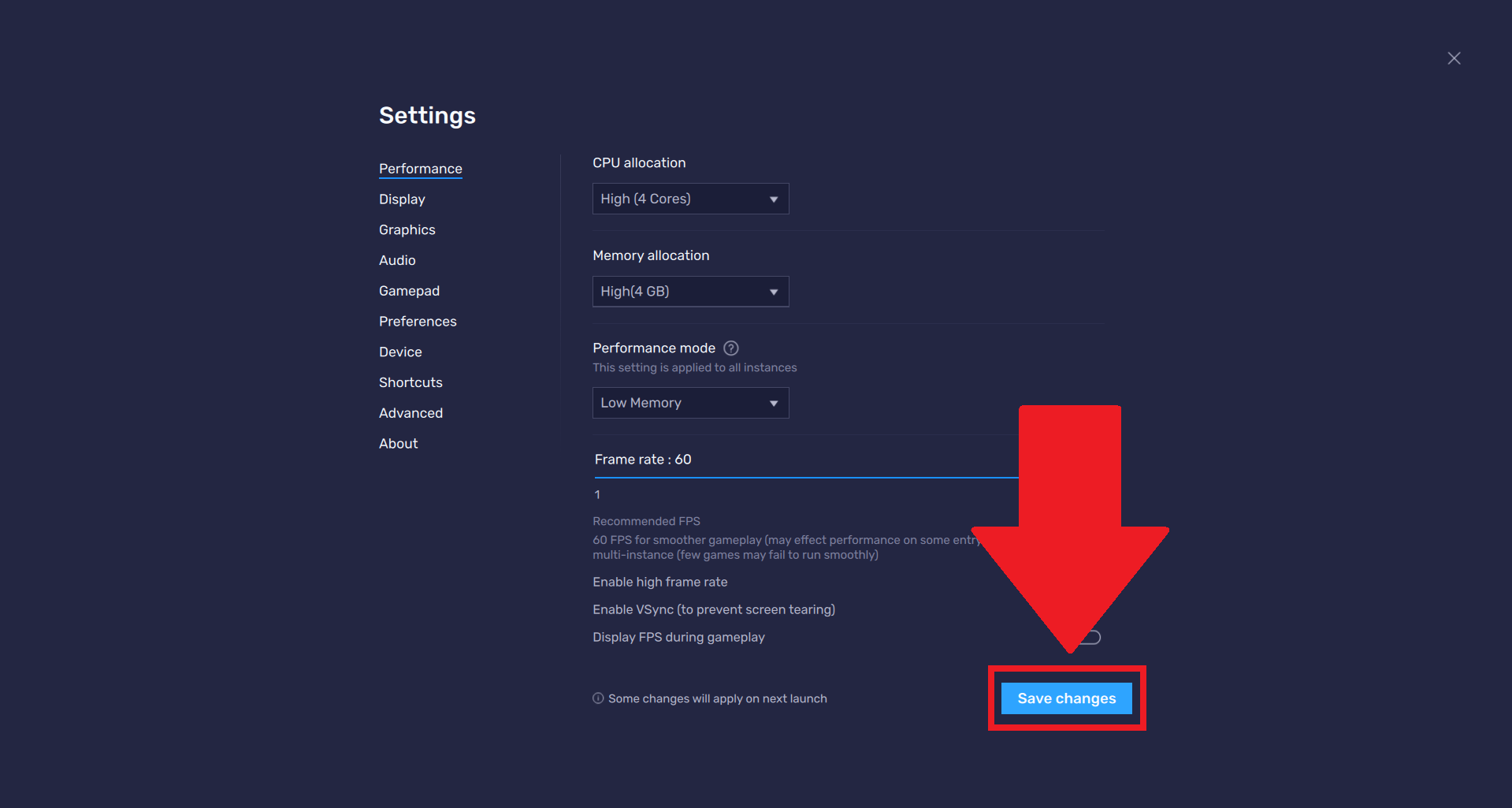 Low Memory performance mode on Bluestacks 5 – BlueStacks Support