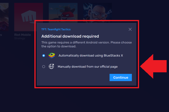 Por que vejo um pop-up "Download adicional necessário" no BlueStacks 5 ...