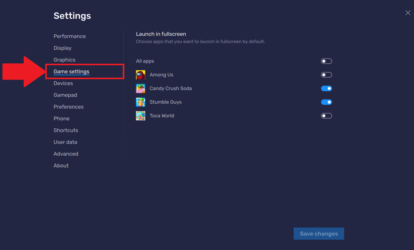 BlueStacks 5 上的設定選單 – BlueStacks 支援中心