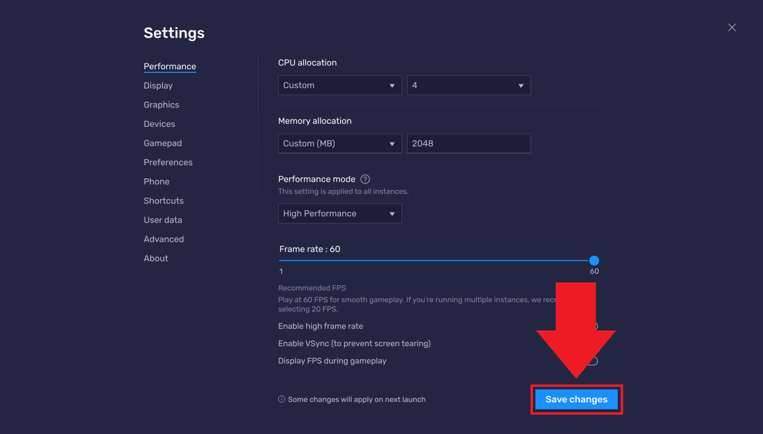如何為BlueStacks 5 分配更多的 CPU 核心數和 RAM 記憶體 – BlueStacks 支援中心