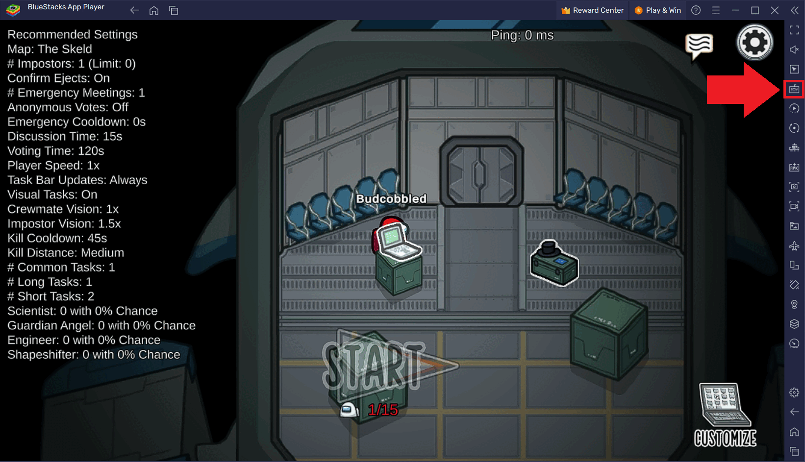 Key controls for playing Among Us on BlueStacks 5 – BlueStacks Support