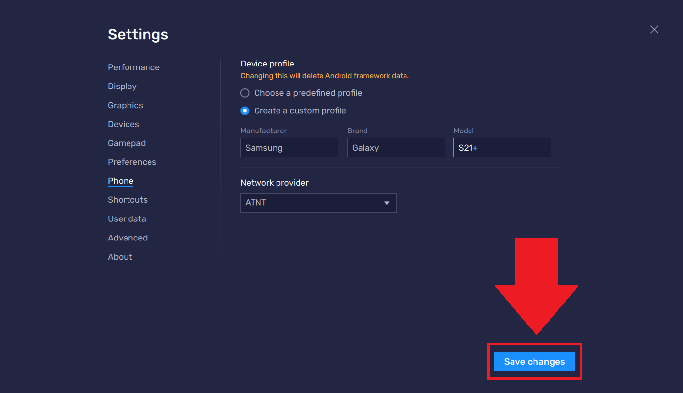 How to create a custom device profile on BlueStacks 5 – BlueStacks Support