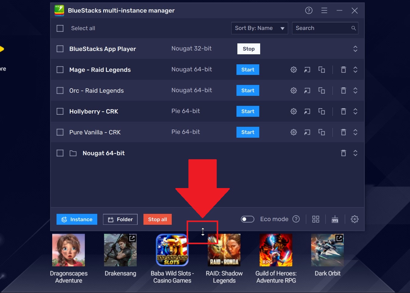 วิธีจัดการหน้าจอ instances ใน Multi-instance Manager บน BlueStacks 5 ...