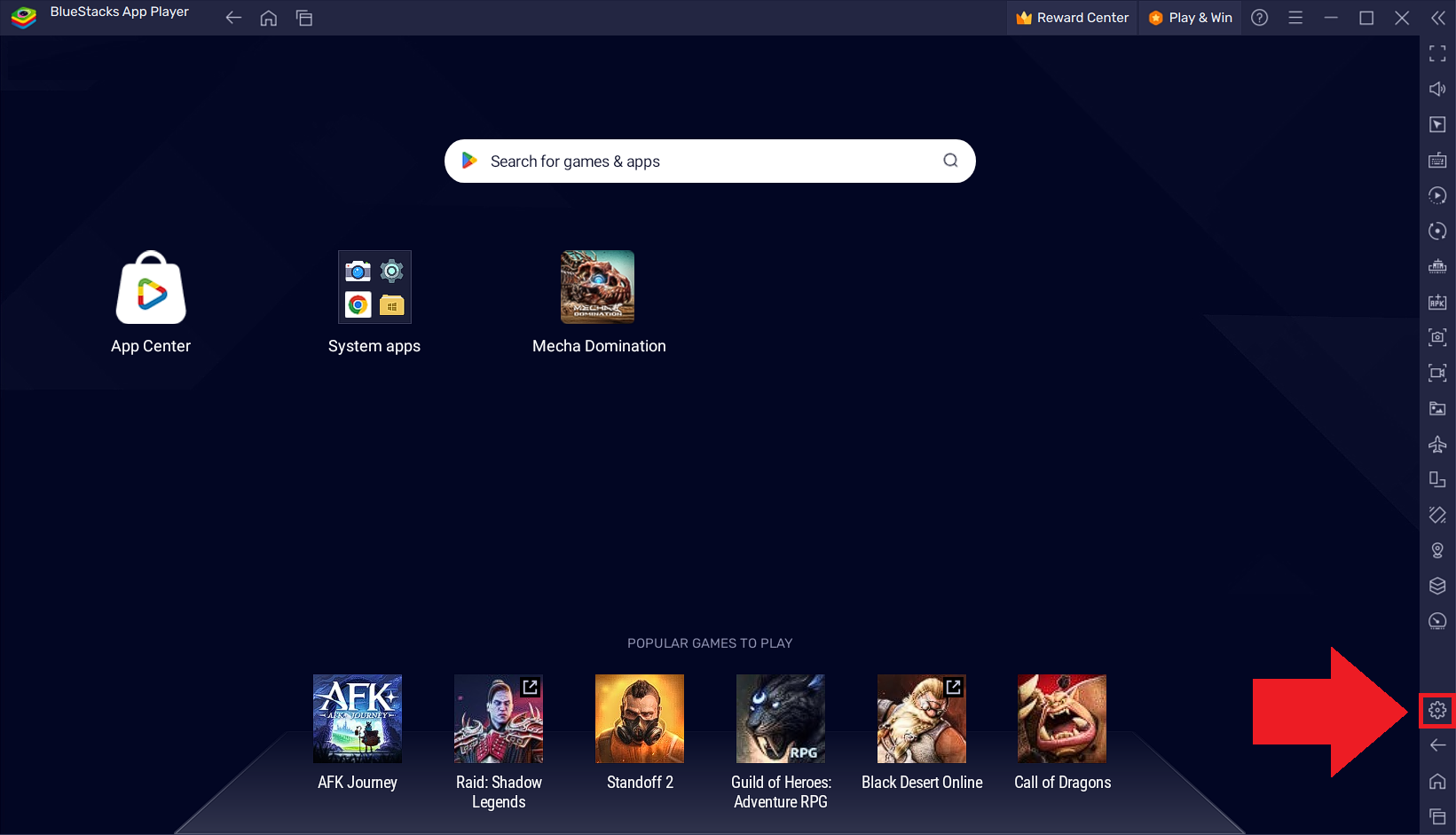 Solution for Mecha Domination: Rampage freezing on BlueStacks 5 – BlueStacks Support