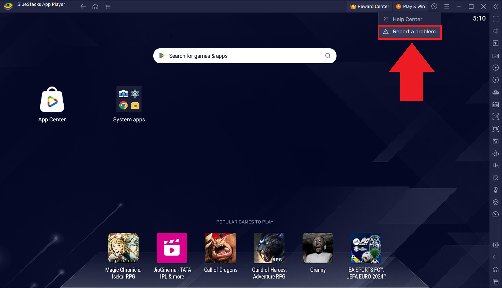 Wie man ein Problem bei BlueStacks 5 meldet – BlueStacks Unterstützung