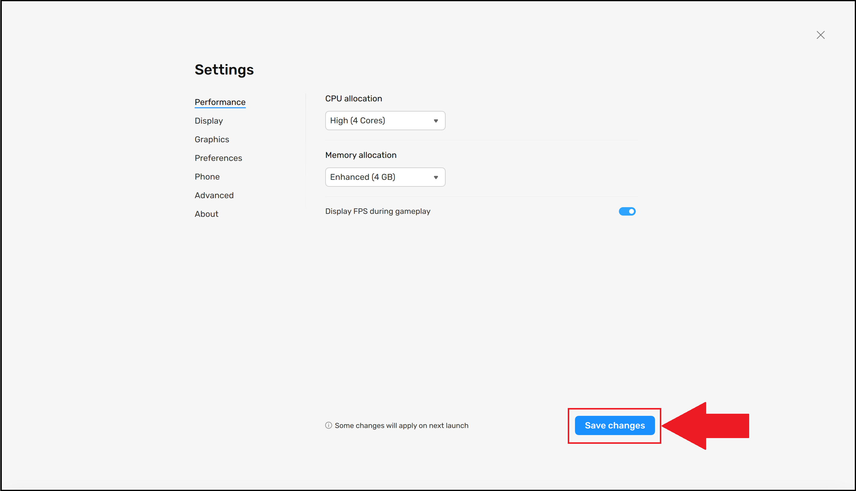 BlueStacks Air에서 설정 메뉴를 사용하는 방법 – 블루스택 고객지원