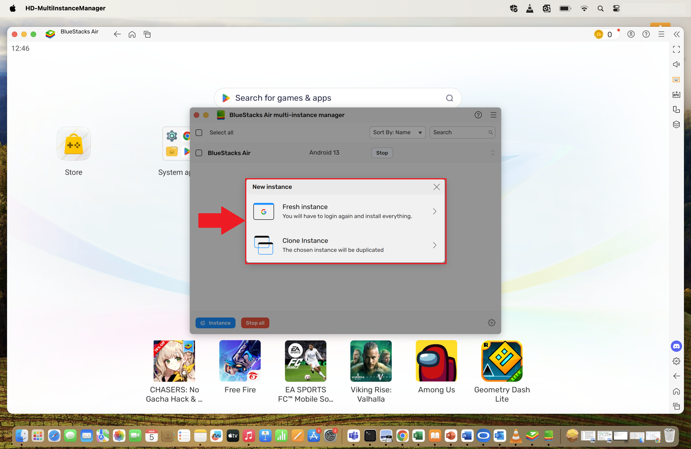 วิธีการสร้างและจัดการ Instance โดยใช้ Multi-instance Manager บน BlueStacks Air – BlueStacks สนับสนุน