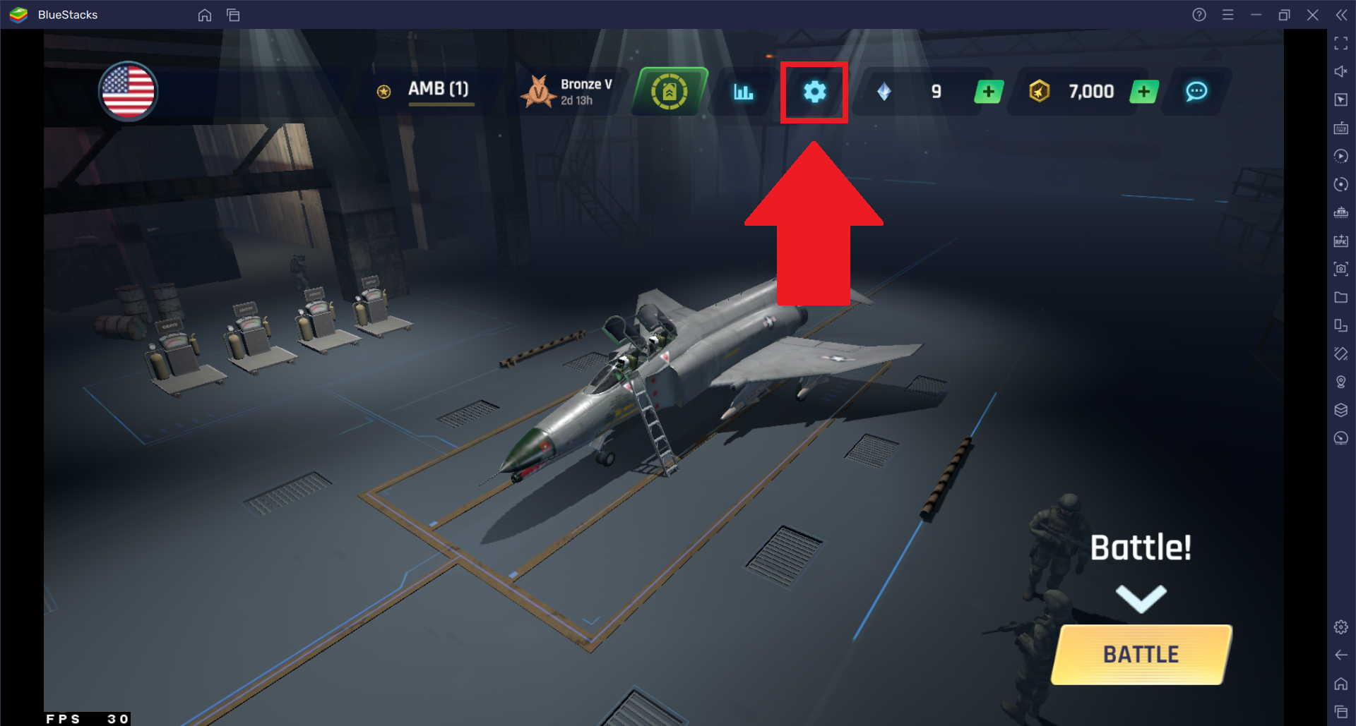 Recommended settings for Sky Warriors: Airplane Combat on BlueStacks 5 ...