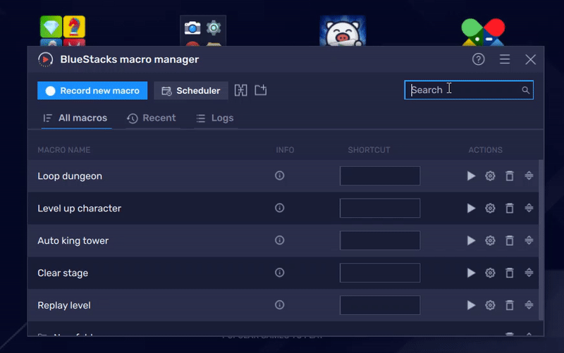 How to search and group macros into folders on BlueStacks 5 ...